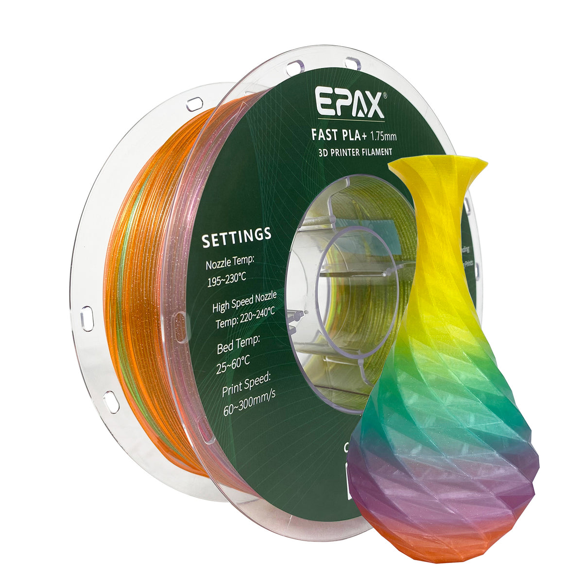 EPAX Fast PLA+ Filament Crystal Tropical Dream, 1.75mm 1KG (2.2LB ...