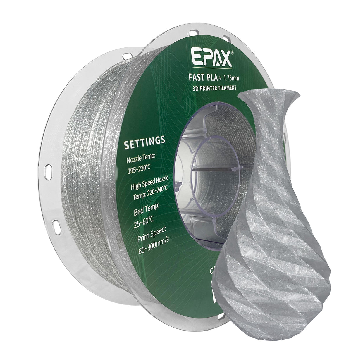 EPAX Fast PLA+ Filament Crystal Icicle, 1.75mm 1KG (2.2LB) – EPAX 3D