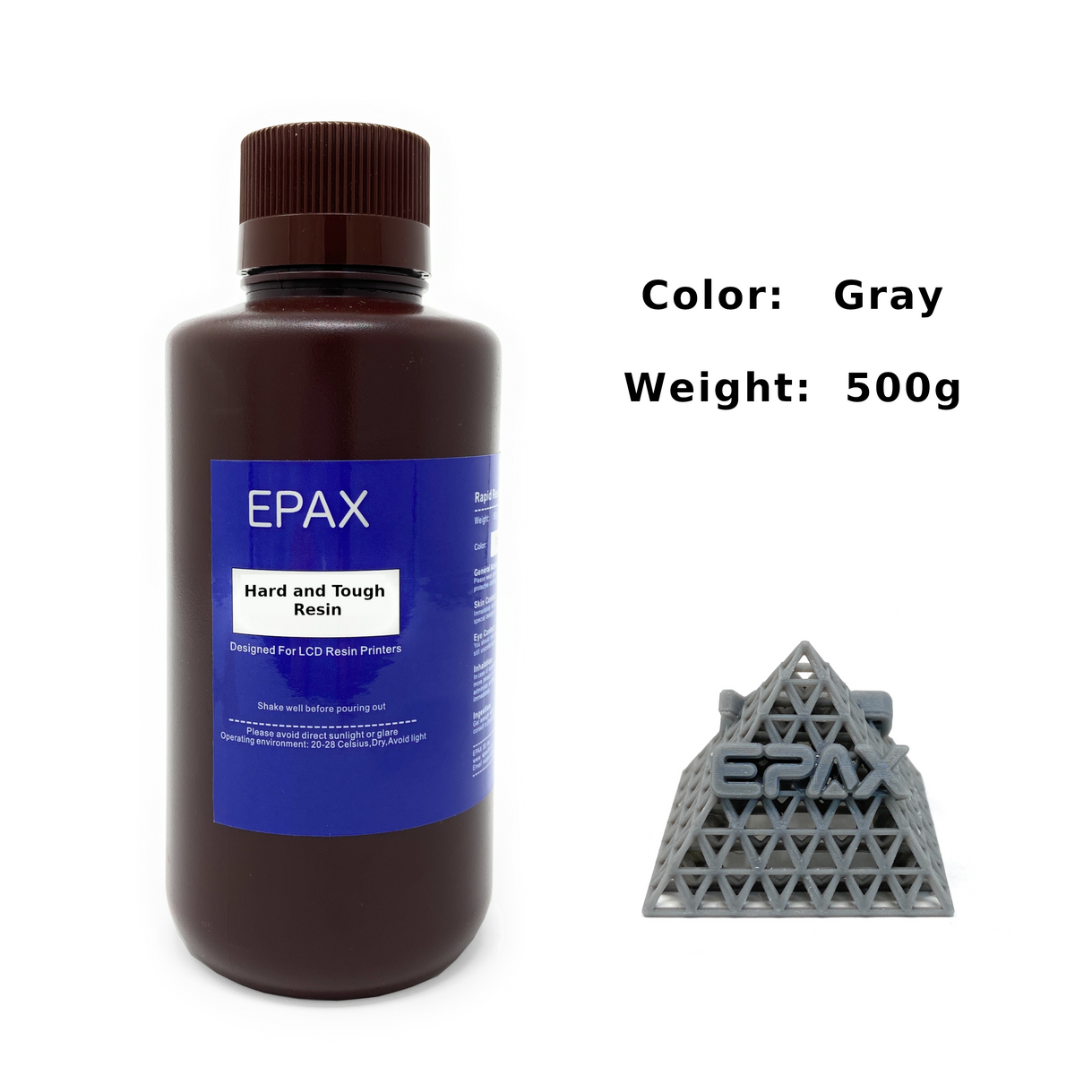 EPAX Hard & Tough Resin for LCD 3D Printers, UV 405nm – EPAX 3D